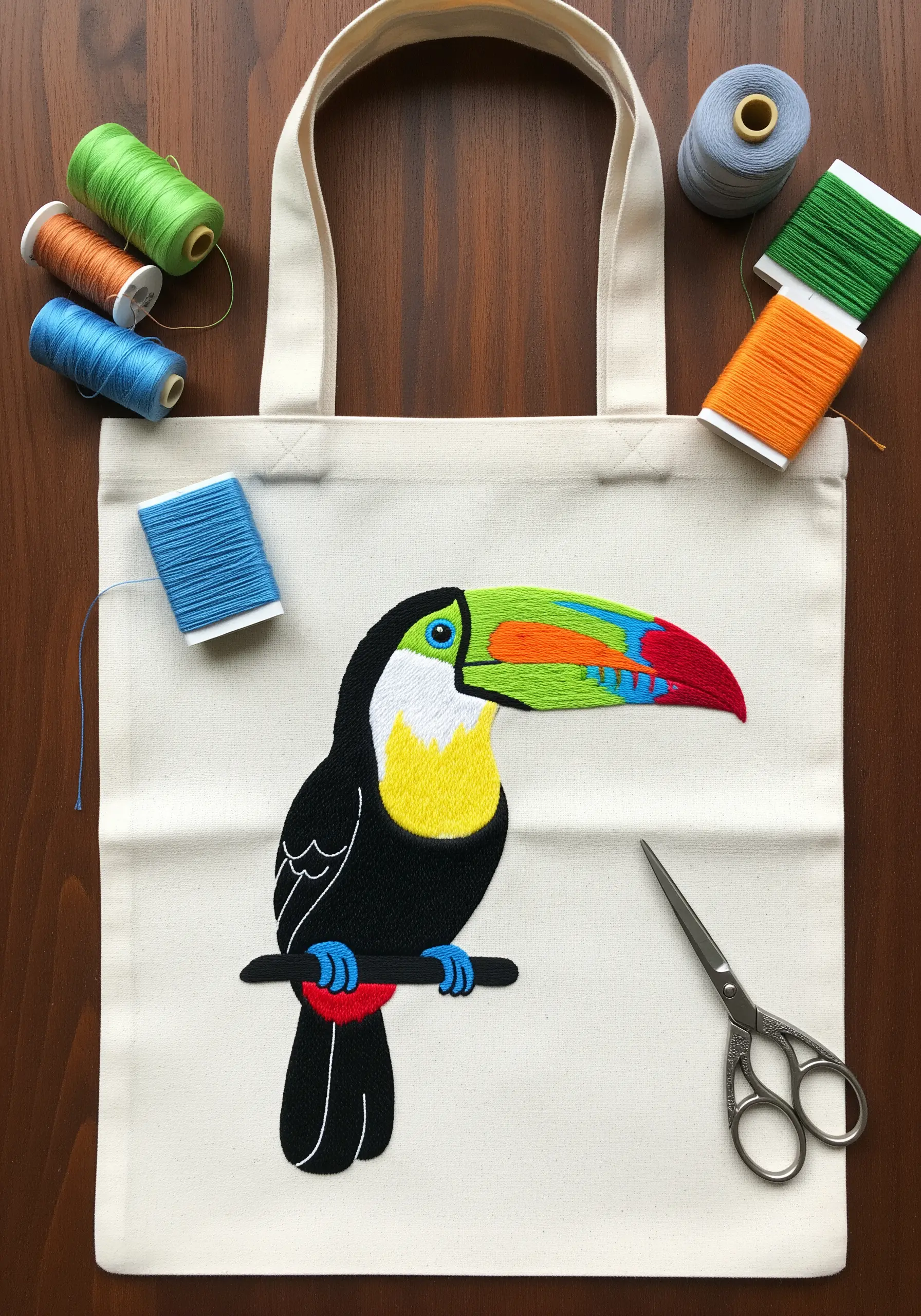 18 Colorful Tropical Bird Embroidery Stitches to Transform Plain Tote ...
