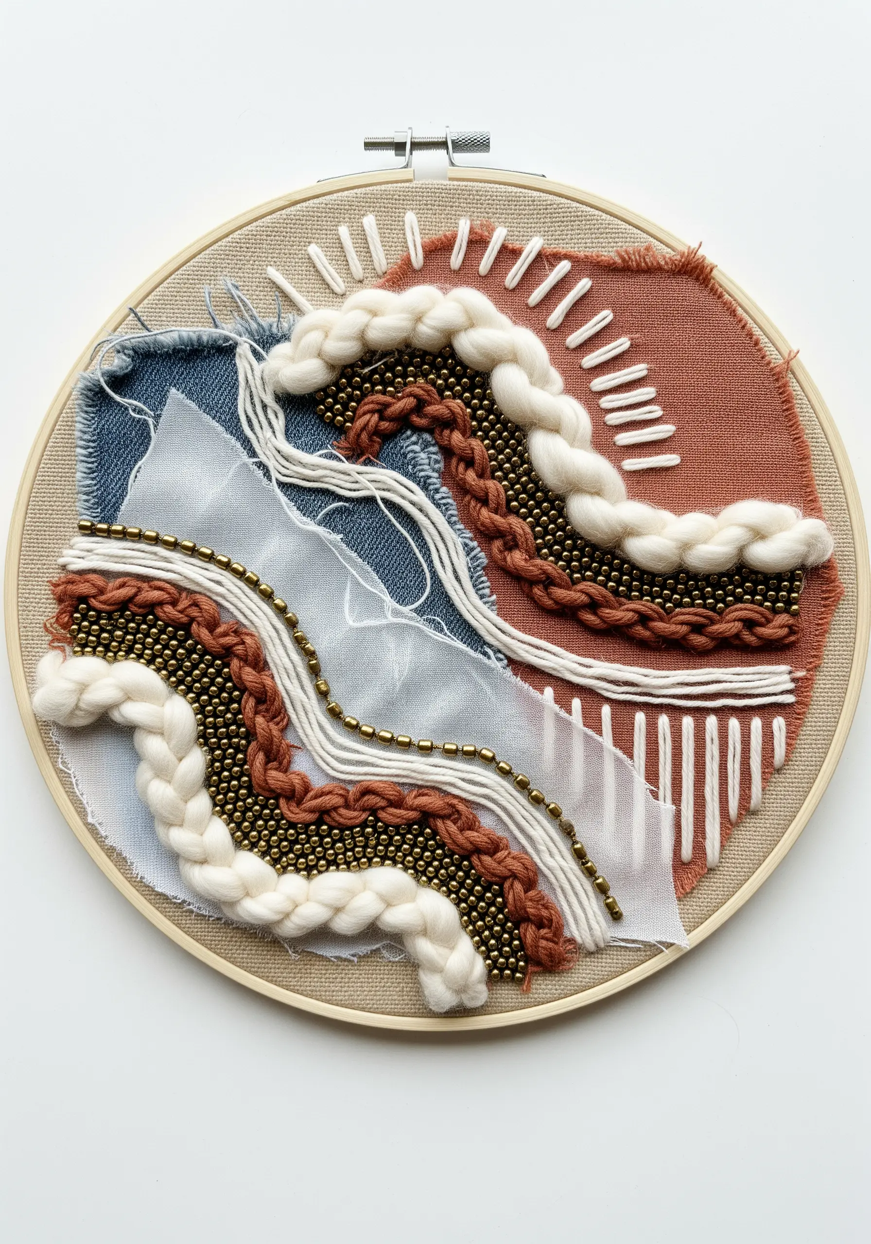 20 Abstract Mixed-Media Embroidery Ideas Using Fabric Scraps ...