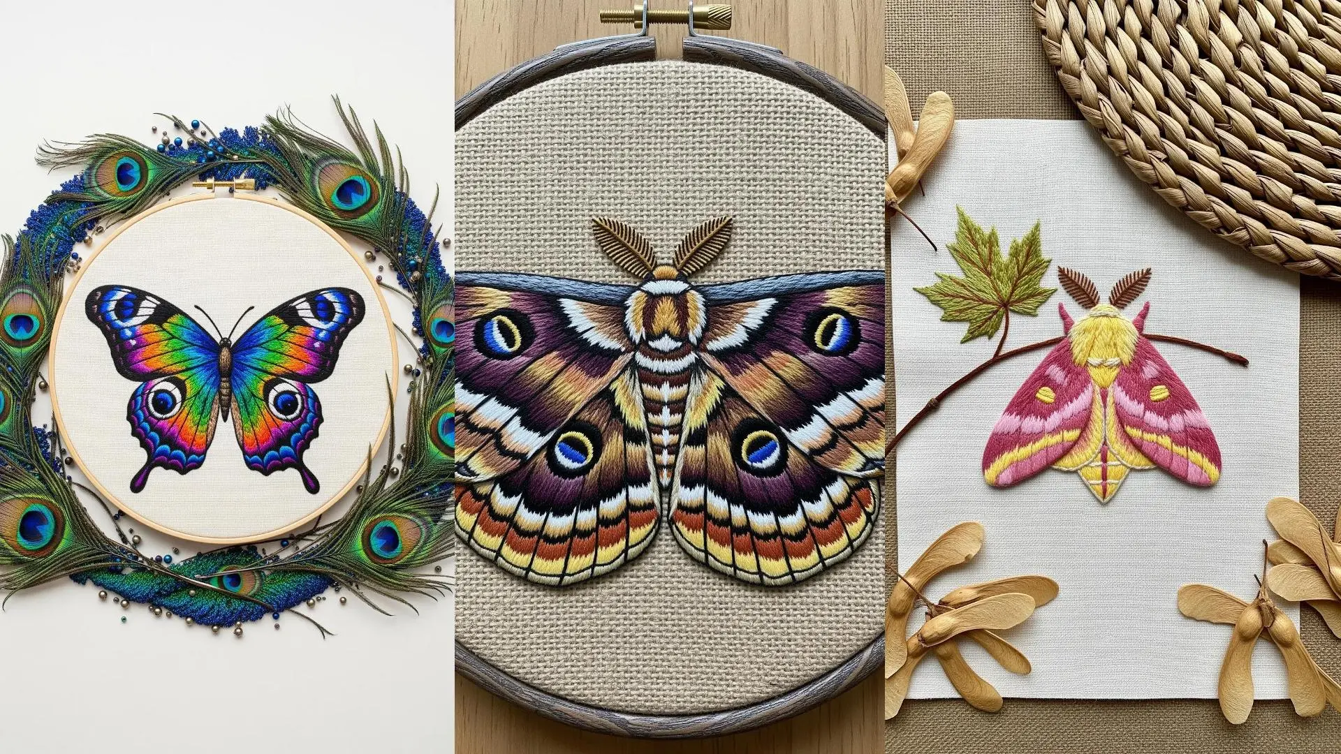 20 Butterfly & Moth Embroidery Patterns That Feel Like They Could Take ...