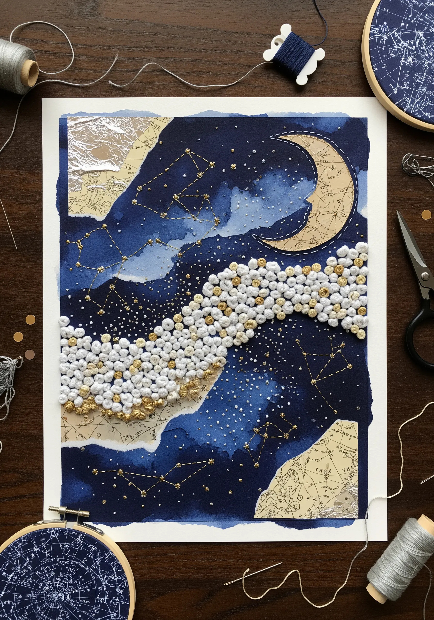 22 Collage Art Experiments Combining Paper, Texture, and Embroidery ...